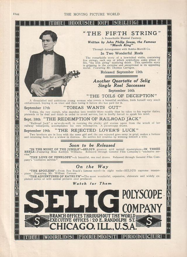 The Fifth String (USA,1913) – Silent Beauties