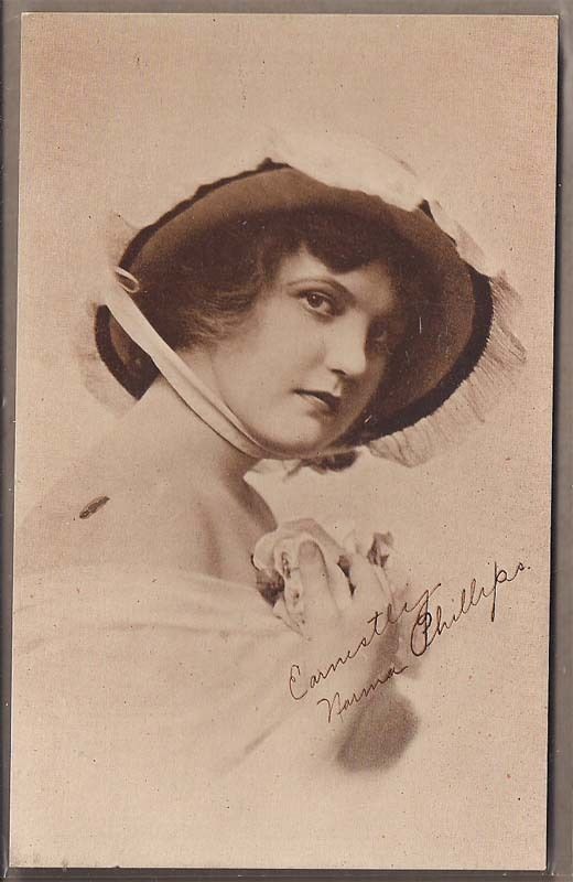 Norma Phillips (1893–1931), 1910’s postcard – Silent Beauties