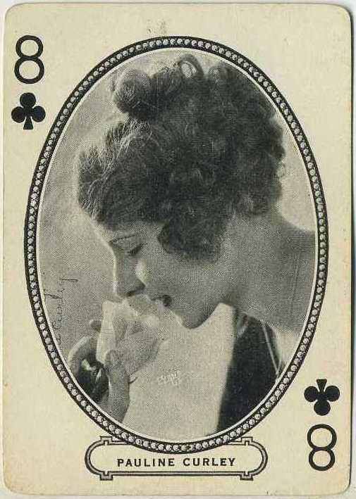 Pauline Curley , MJ Moriarty playing card – 1916 – Silent Beauties